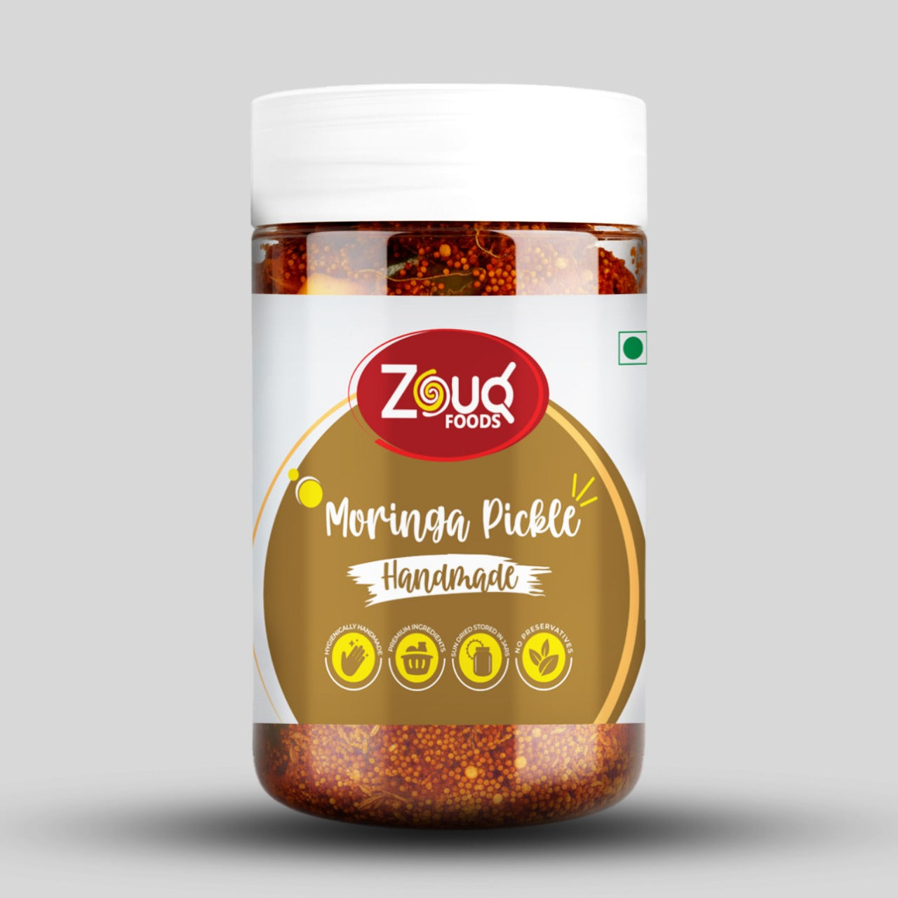 ZouqFoods Moringa Pickle in Mustard Oil – 800g Pack | Healthy & Flavor